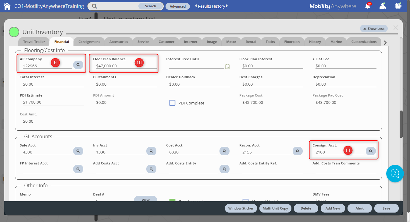Add New Consignment Unit – Motility Software Solutions