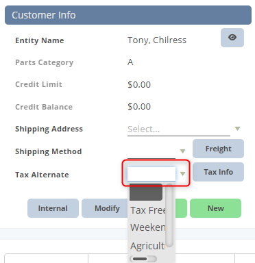 Override Taxes on an Invoice – Motility Software Solutions