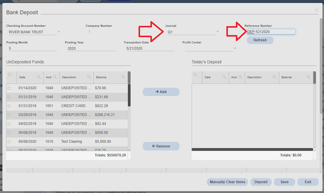 Daily Deposits – Motility Software Solutions