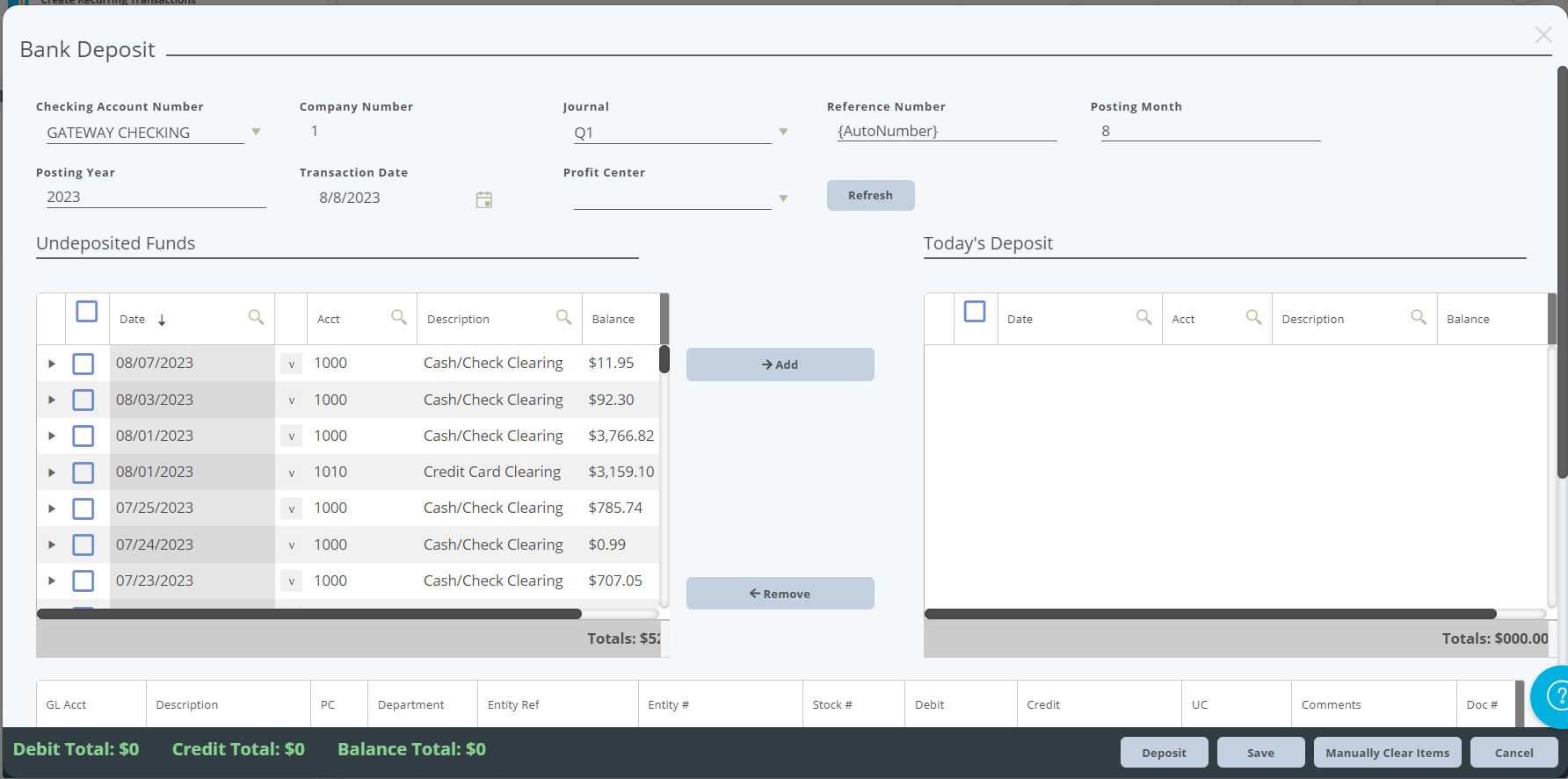 Daily Deposits – Motility Software Solutions