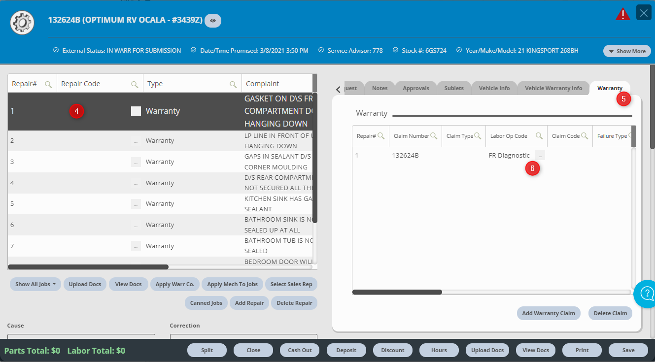 Parts & Service - Labor Op Codes – Motility Software Solutions