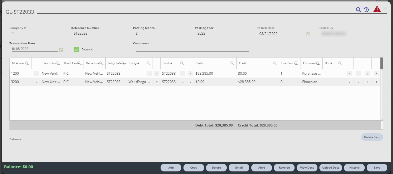Add A New Unit and Purchase Transaction – Motility Software Solutions