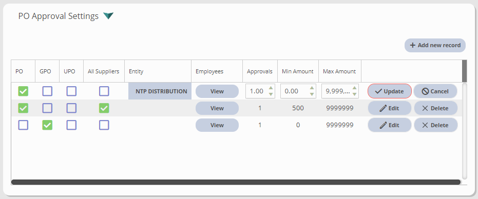 Parts & Service - PO Approval Settings – Motility Software Solutions